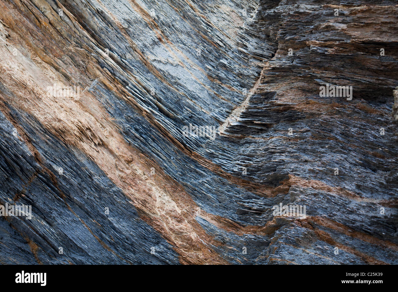 Weathered rock strata Stock Photo - Alamy