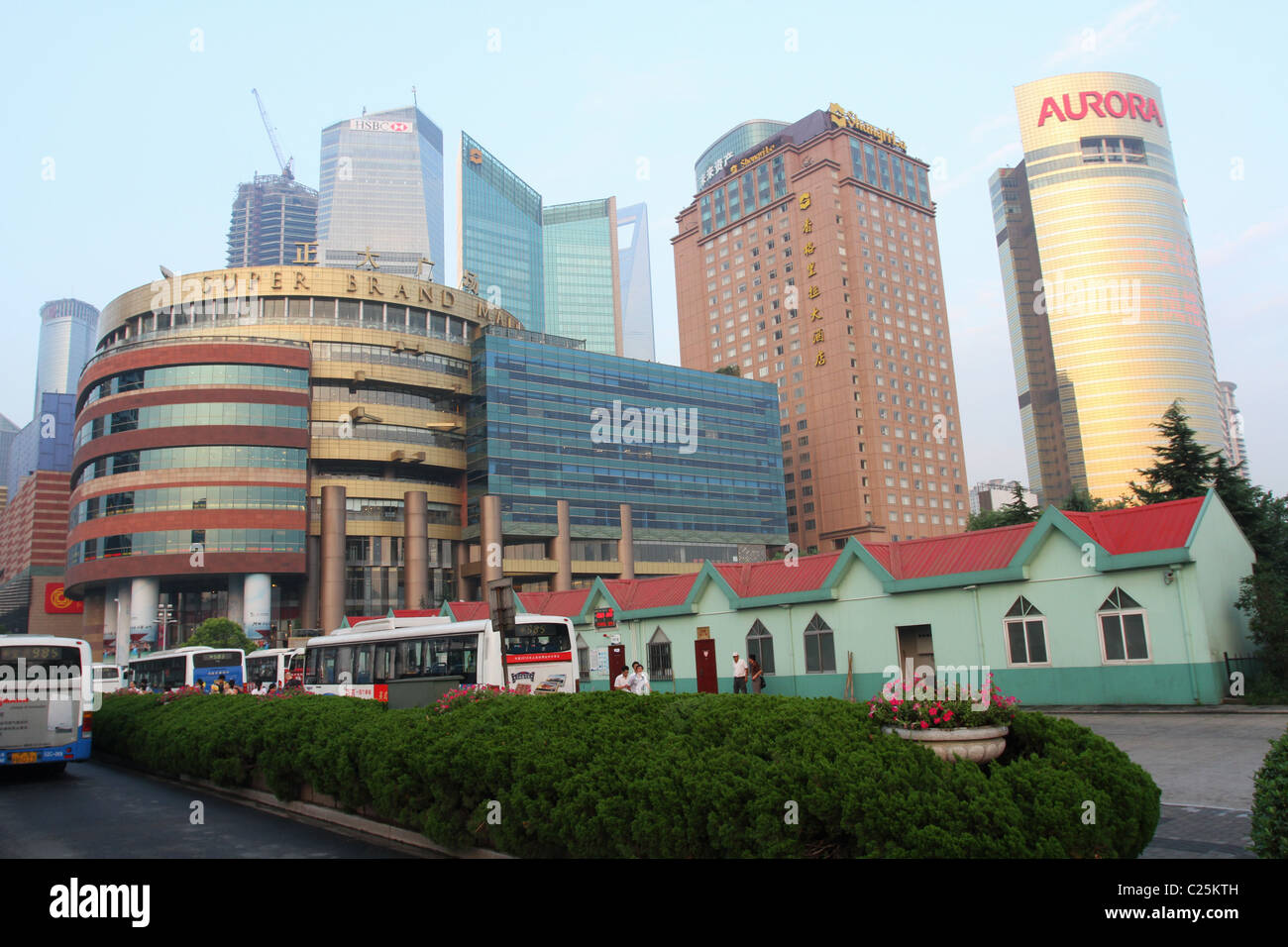 Street View. Pudong, Shanghai, China. Super Brand Mall, HSBC, Shangri ...