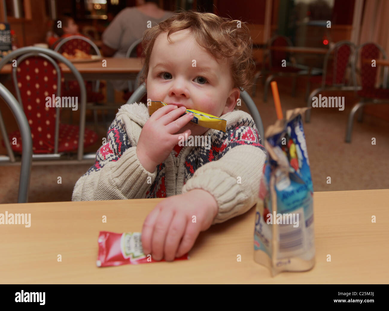 Children restaurant bored hi-res stock photography and images - Alamy