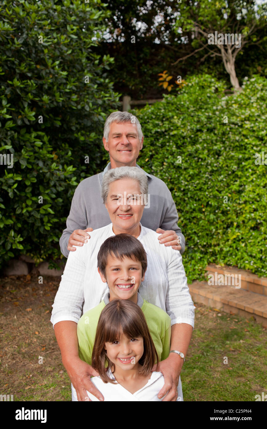 Grandparents with their grandchildren Stock Photo - Alamy