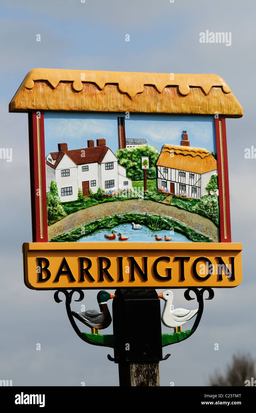 Barrington Village Sign, Cambridgeshire, England, UK Stock Photo - Alamy