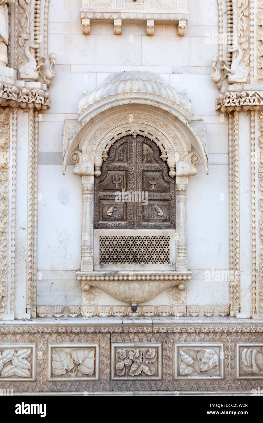 Detail of Karni Mata temple in Deshnoke, Bikaner, Rajasthan, India ...