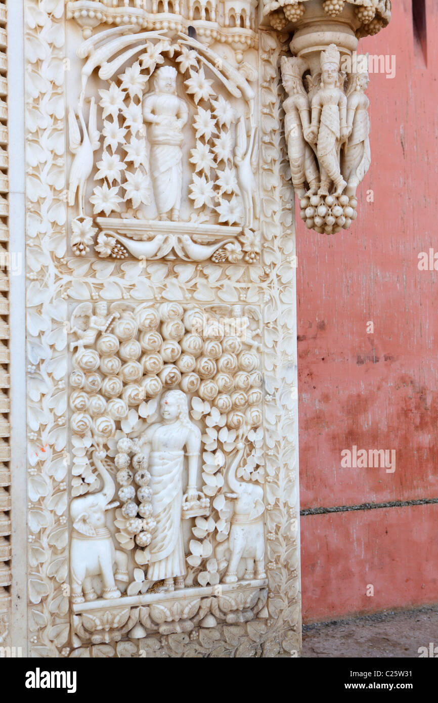 Detail of Karni Mata temple in Deshnoke, Bikaner, Rajasthan, India ...