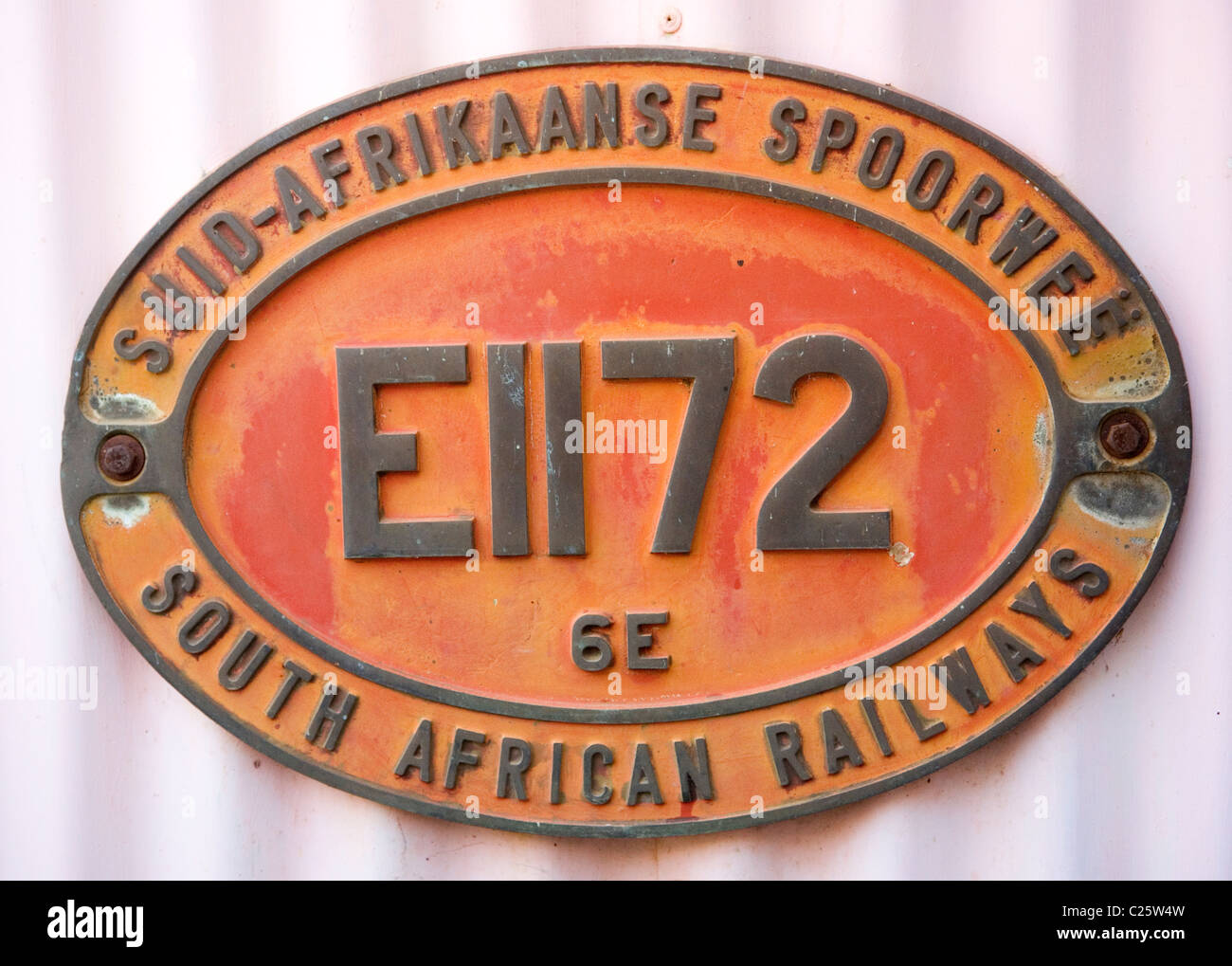 Old SA Railways plaque Stock Photo - Alamy