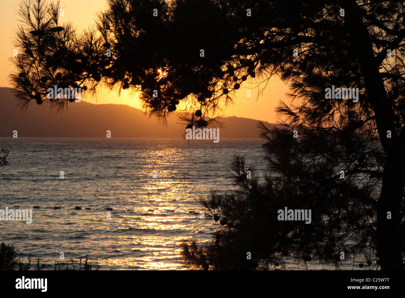 Sunset in Torba, Turkey Stock Photo - Alamy