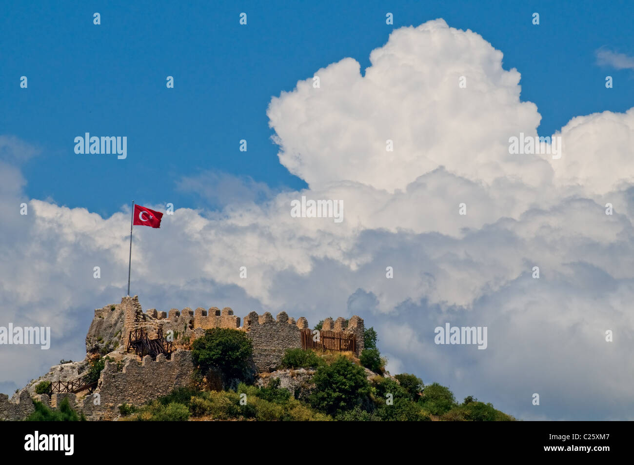 Old castle ruins on a hill hi-res stock photography and images - Alamy