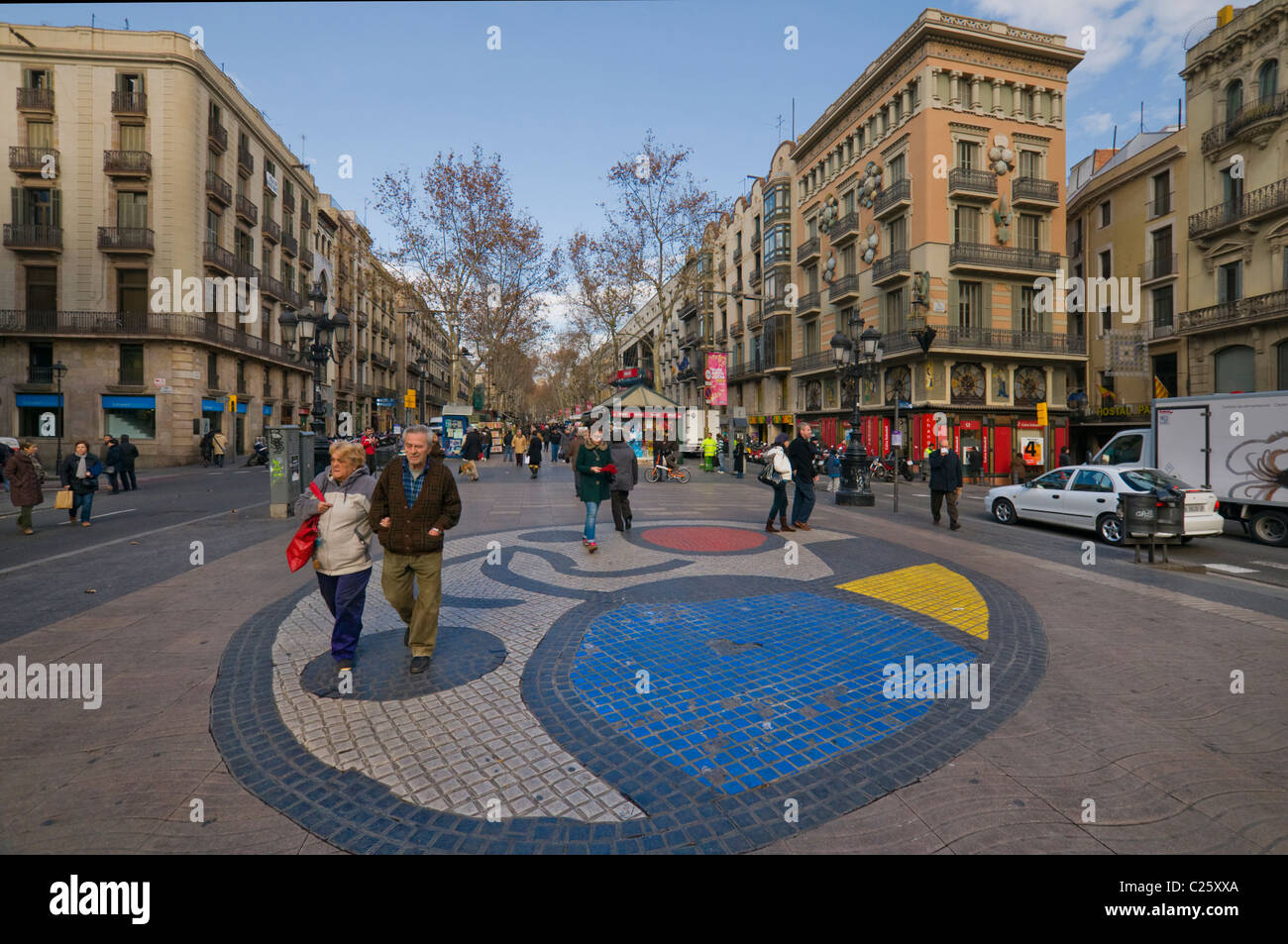 Barcelona gaudi pavement hi-res stock photography and images - Alamy