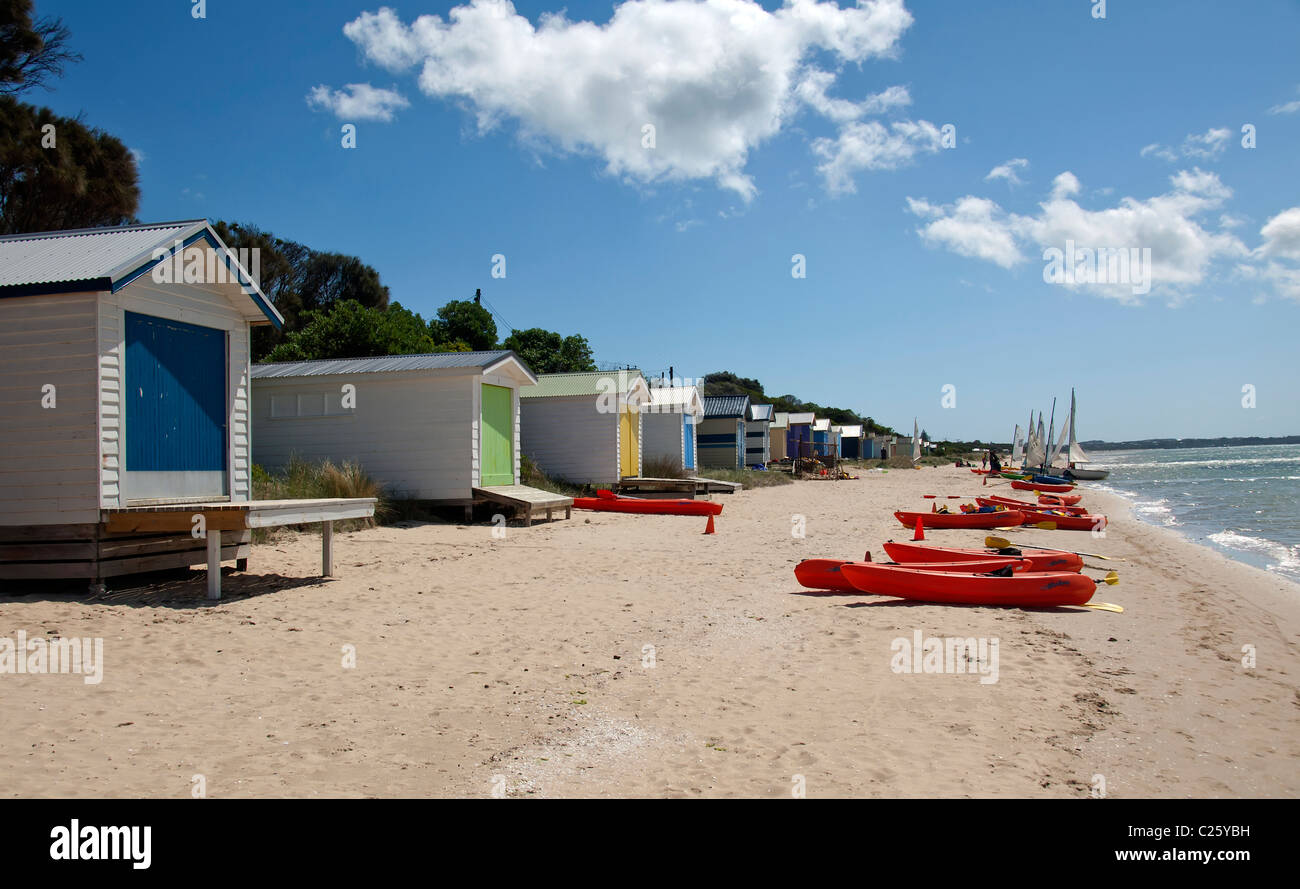 Beach Huts at Rye, near Melbourne, Australia Stock Photo - Alamy