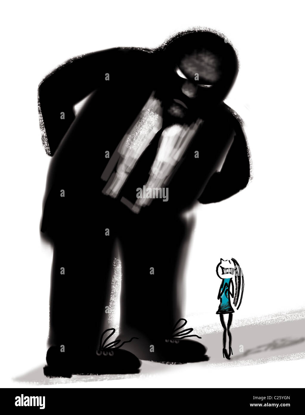 Drawing illustration angry woman caricature Cut Out Stock Images ...