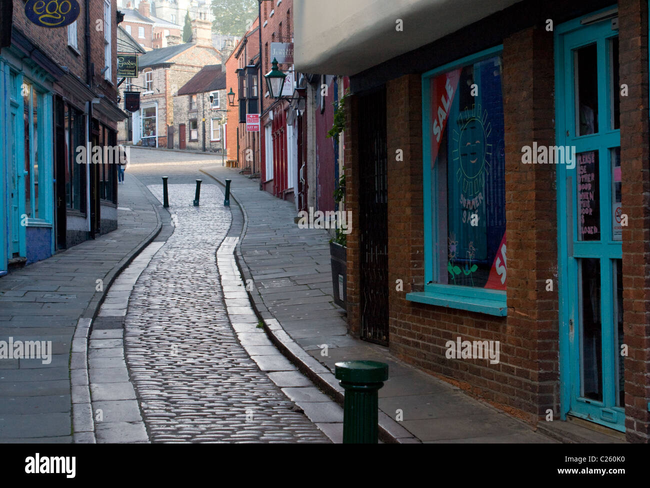 The Bottom of Steep Hill Stock Photo - Alamy