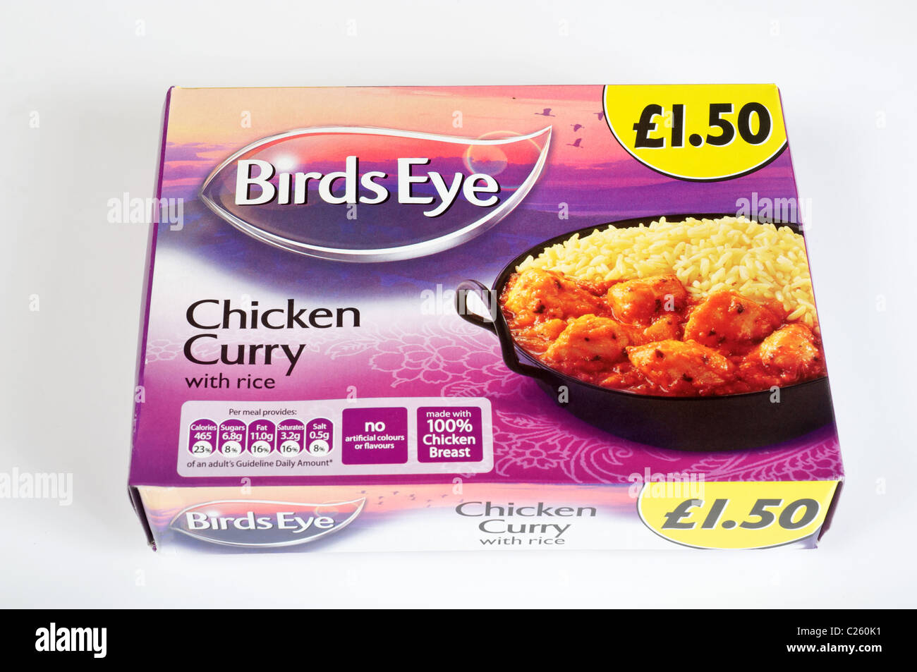 Birds Eye chicken Curry with rice Stock Photo - Alamy