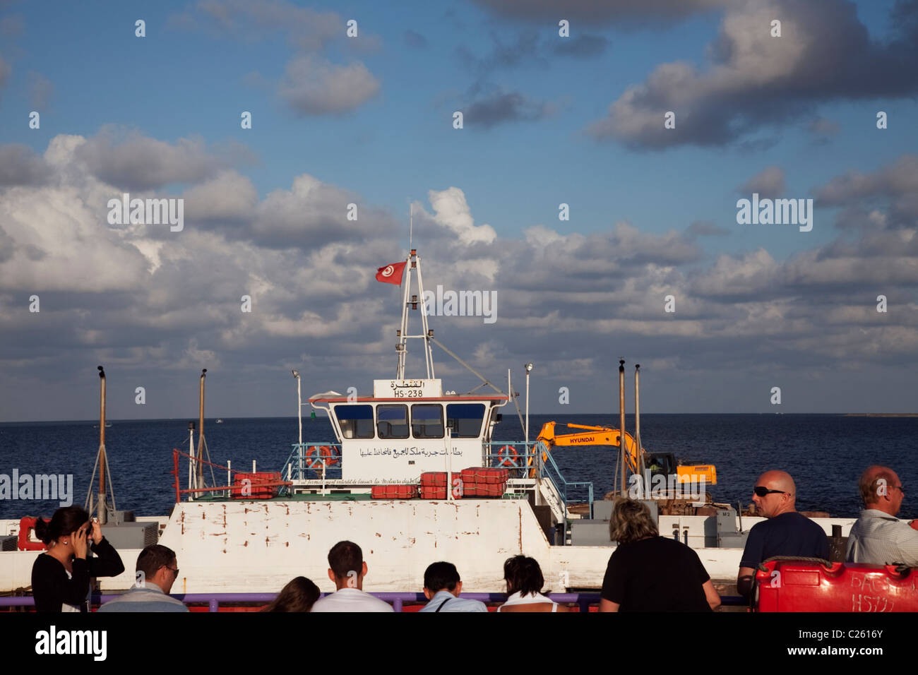 Ferry between Djerba Island and mainland, Tunisia, North Africa Stock ...