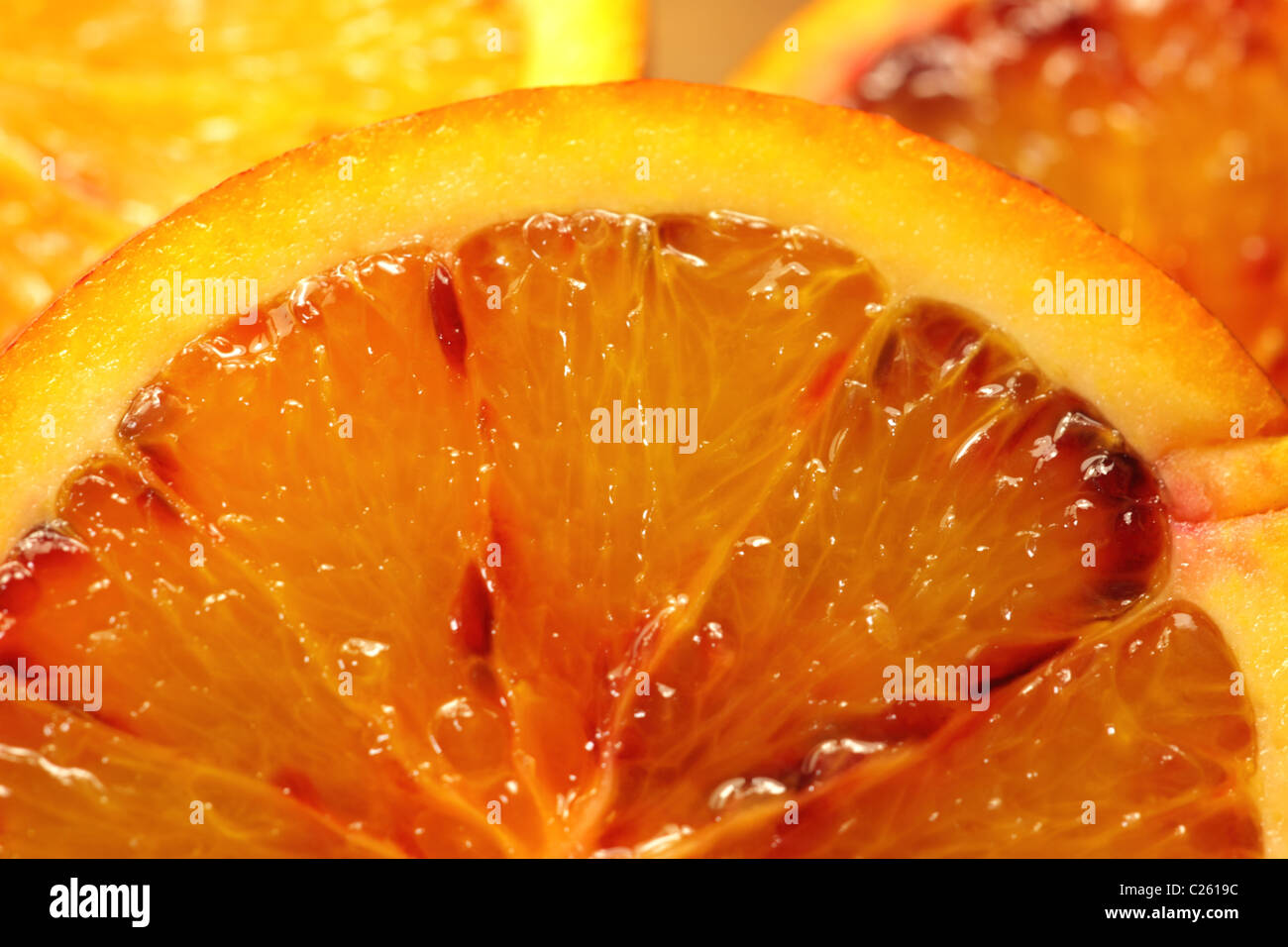 orange slice in close up Stock Photo - Alamy