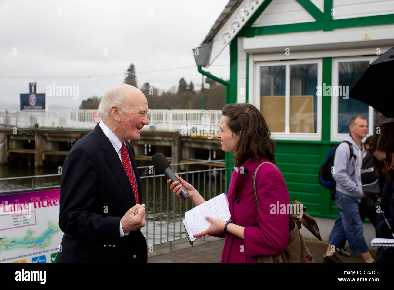 Sir Menzies (Ming) Campbell Liberal MP Being interviewed for BBC radio ...