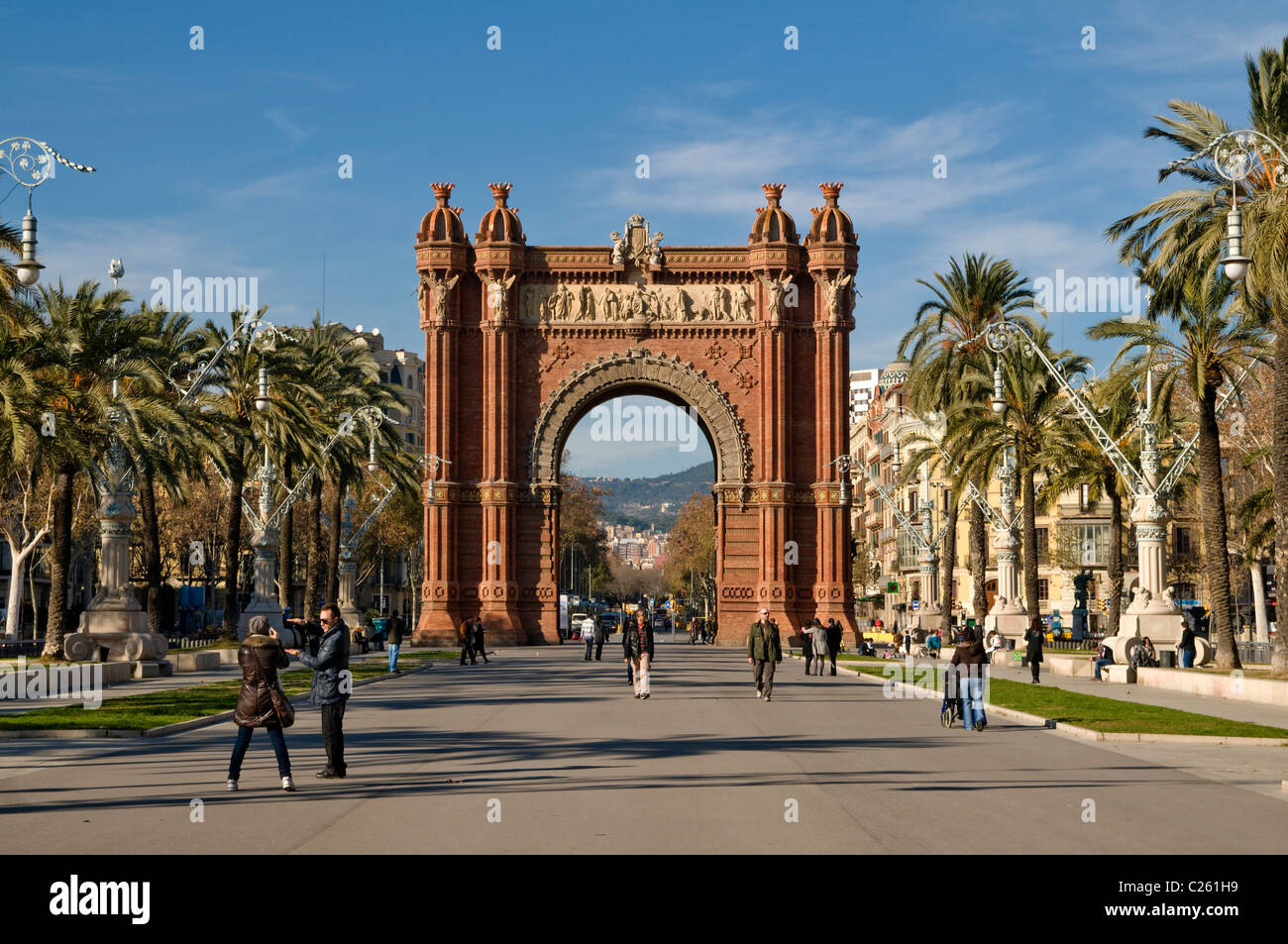 Arc de Triomf ,Arco del Triunfo ,Barcelona,Catalunya,Spain Stock Photo ...