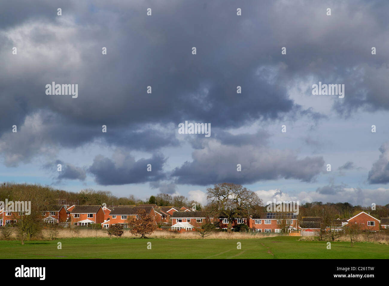 village with houses in countryside Stock Photo - Alamy