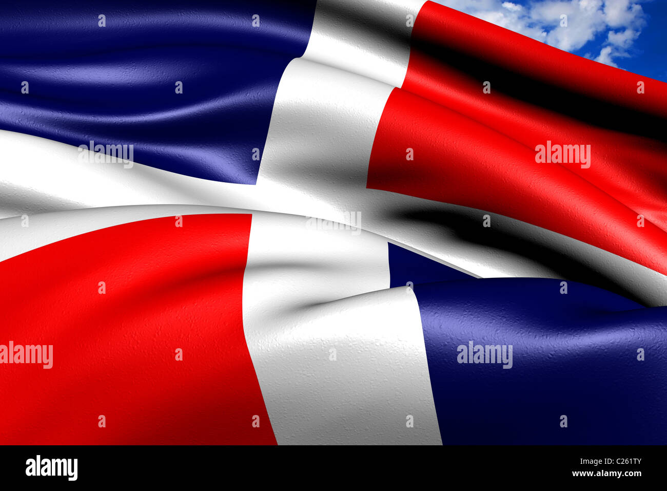 Flag of Dominican Republic Stock Photo - Alamy