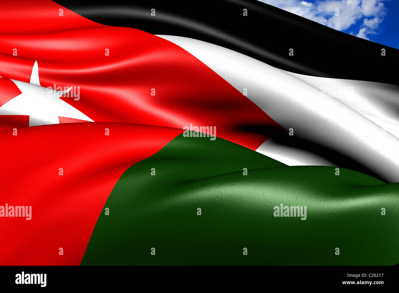 Cloudy flag jordan hi-res stock photography and images - Alamy
