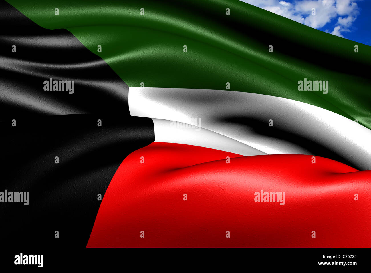 Flag of Kuwait Stock Photo - Alamy