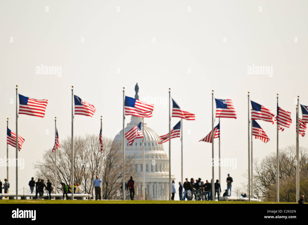 American flag in the distance hi-res stock photography and images - Alamy