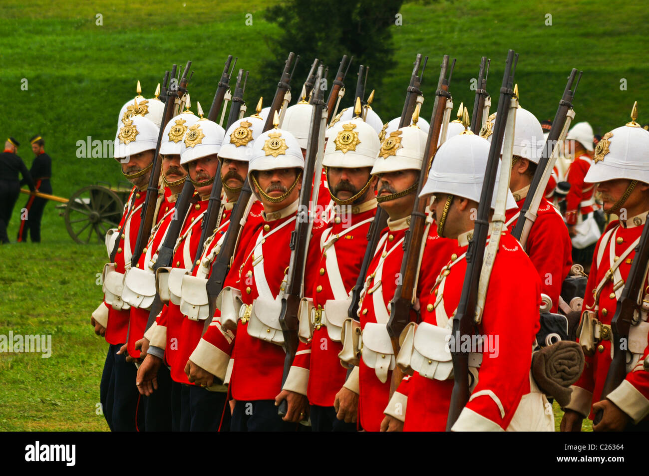 Members of the British reenactment group "The Die Hards" during 2006 ...