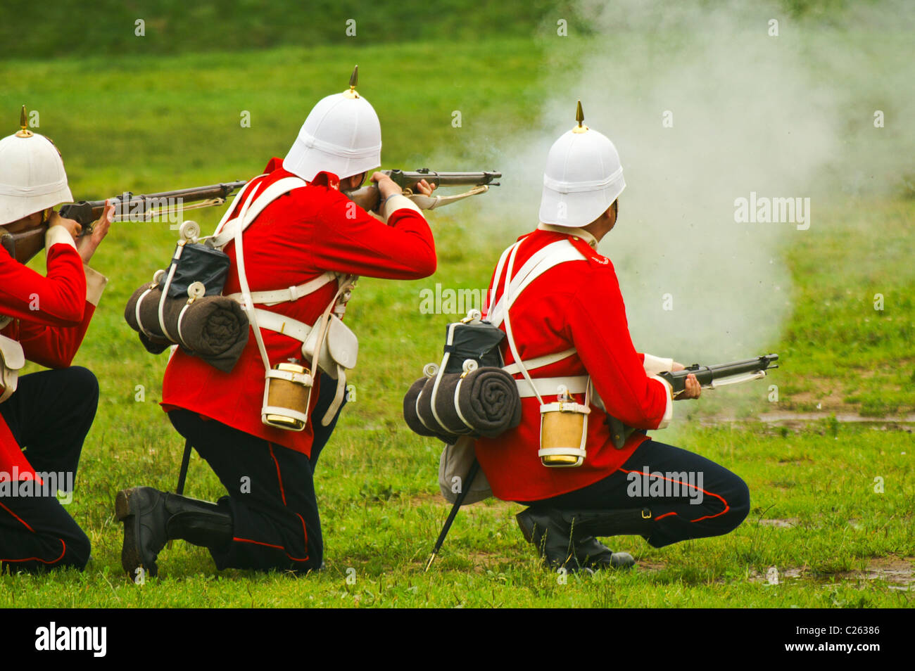 Members of the British reenactment group "The Die Hards" during 2006 ...