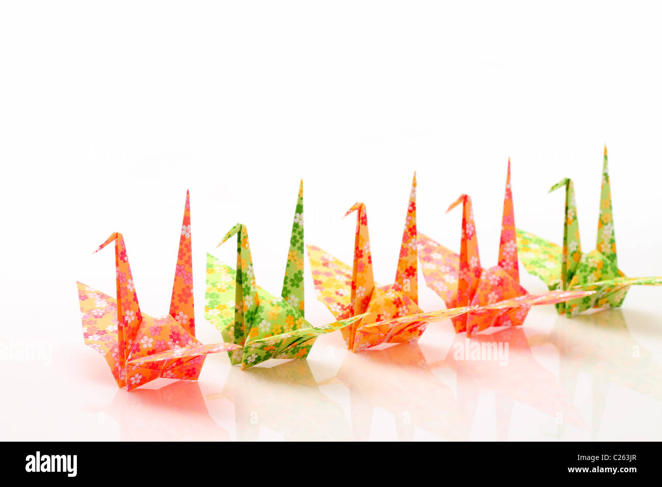 Origami birds isolated on white background Stock Photo - Alamy