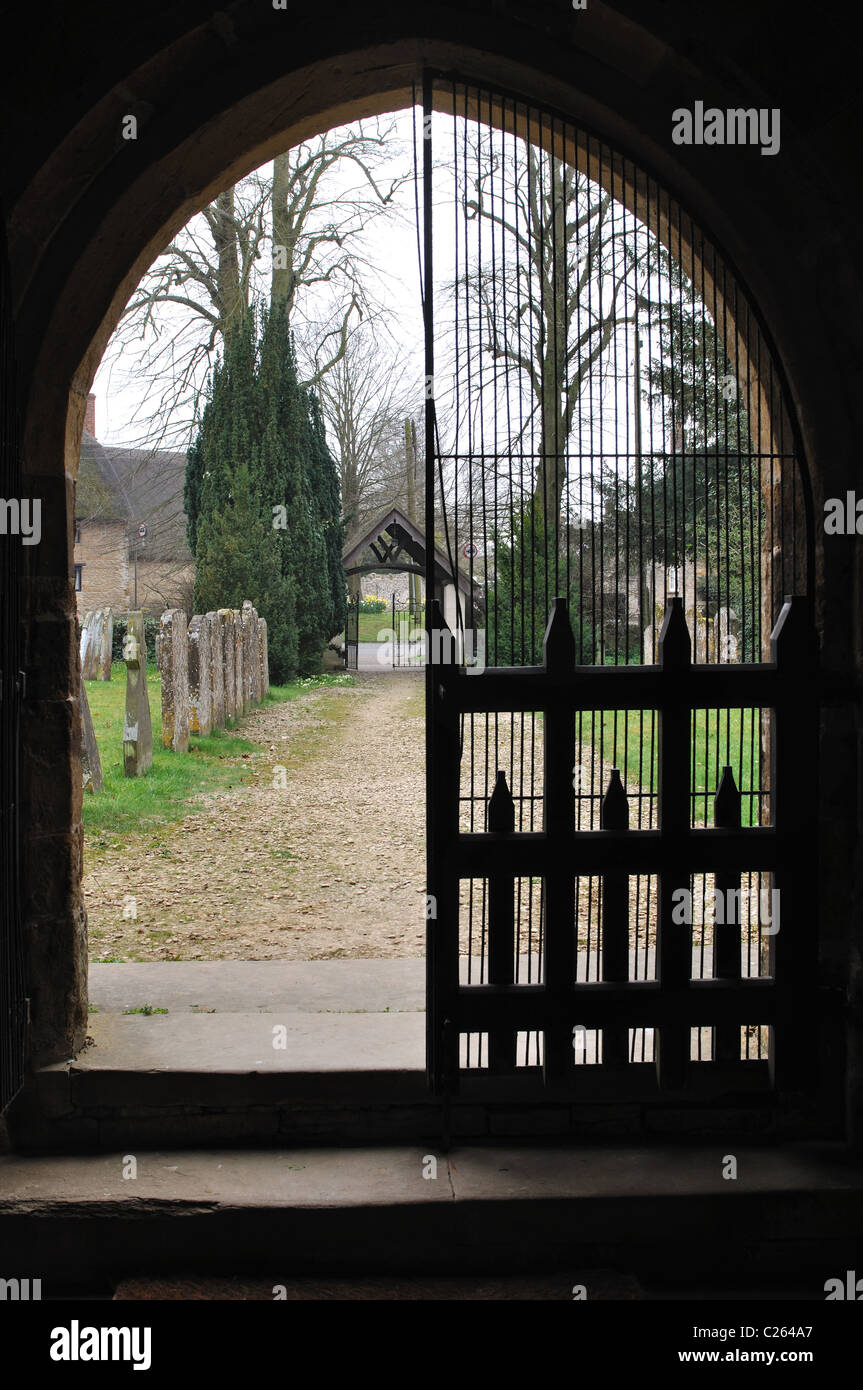 View from porch of St. Mary Magdalene Church, Duns Tew, Oxfordshire ...