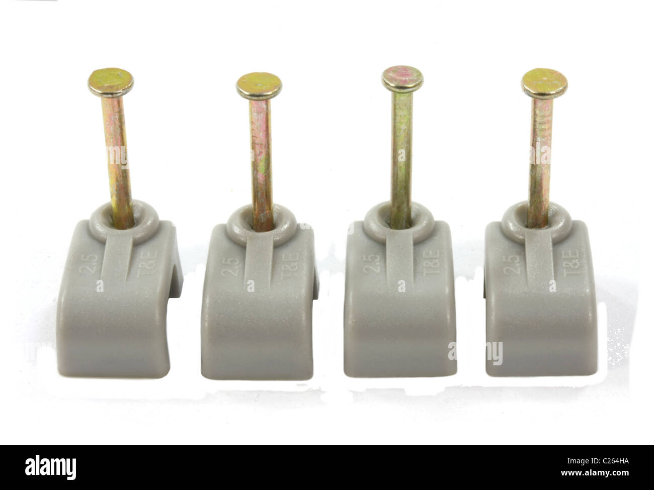 Electricians Electrical Cable Clips Stock Photo - Alamy