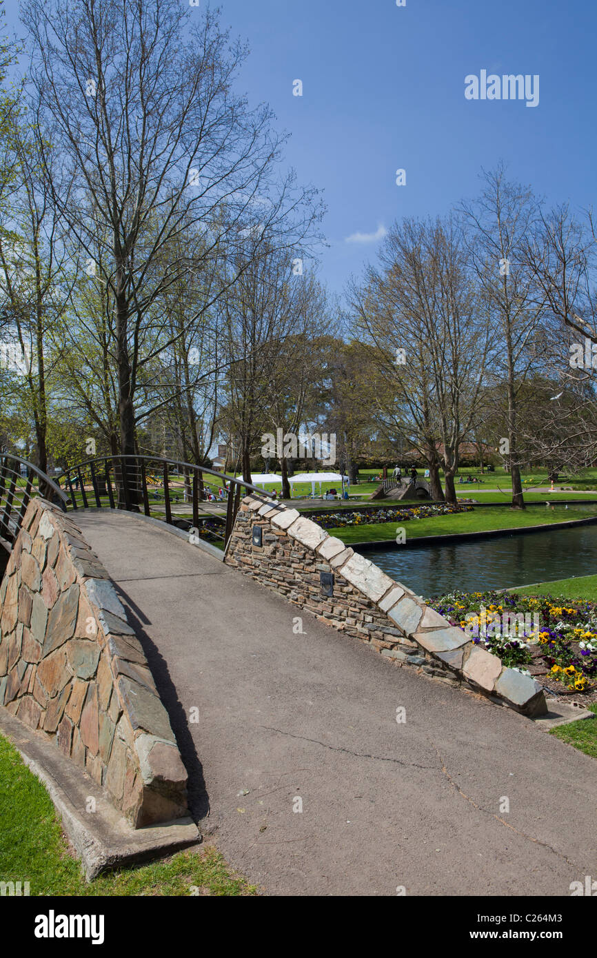 Stone bridge in Rymill Park, Adelaide, South Australia Stock Photo - Alamy