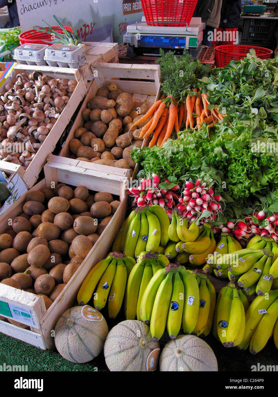 Paris, France, Close up, Fresh Food, Fruit, Vegetables, on Display in ...