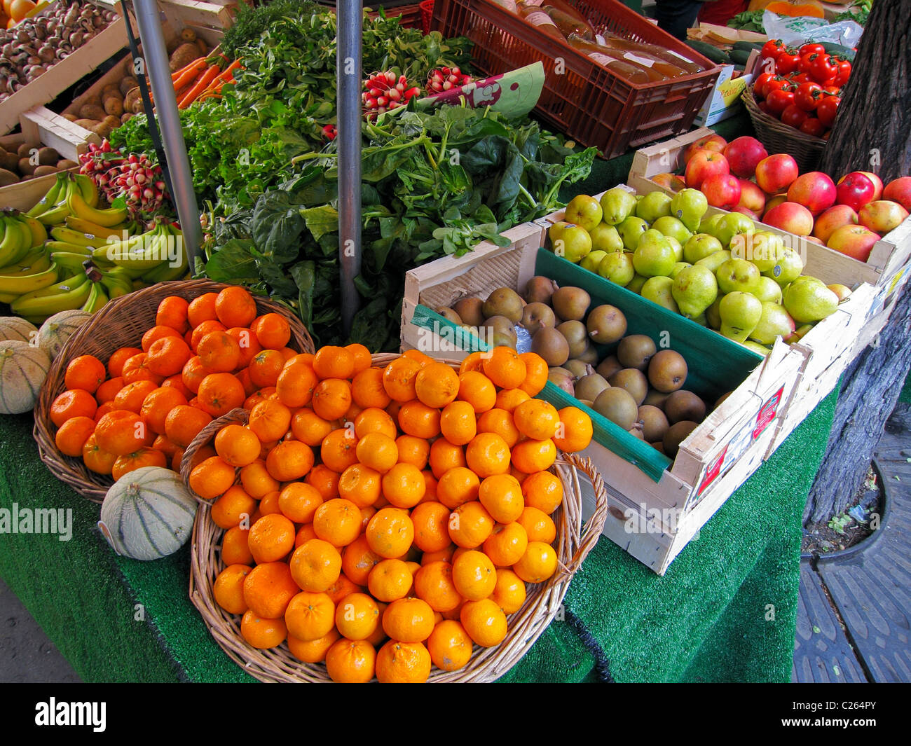 Paris, France, Fresh Fruit on Display in Organic Shopping, Food ...
