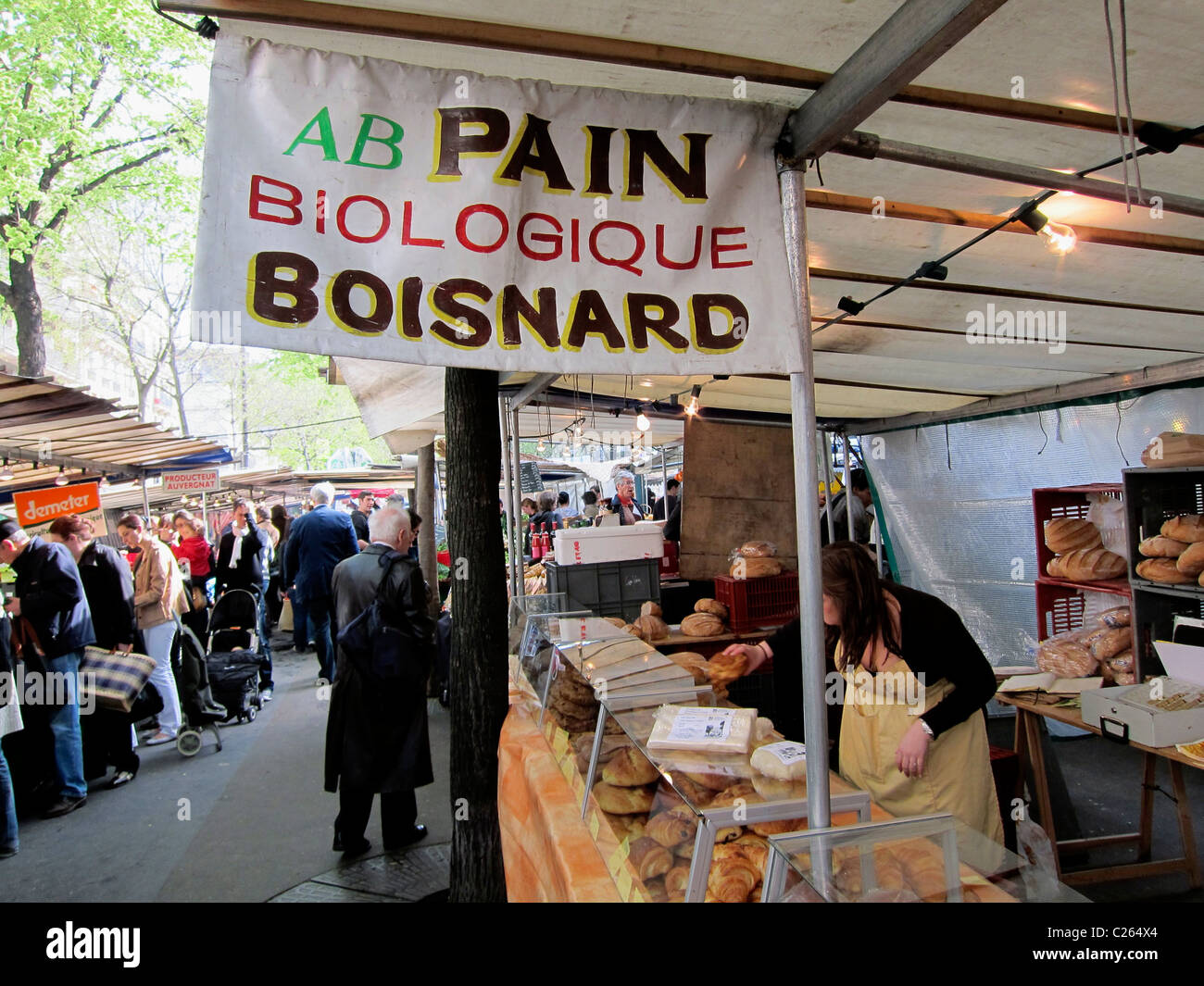 Paris, France, Man Buying French Bread, Organic Shopping, Food, Farmer ...