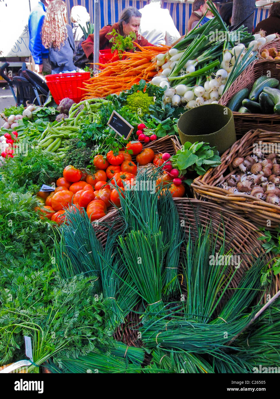 Paris, France, Organic Shopping, Food on Display at, Farmer's Street ...