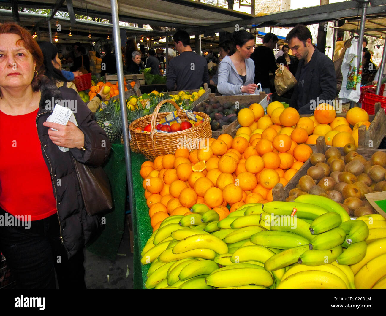 Paris, France, People Shopping in Organic Shopping Food, Outdoor Farmer ...