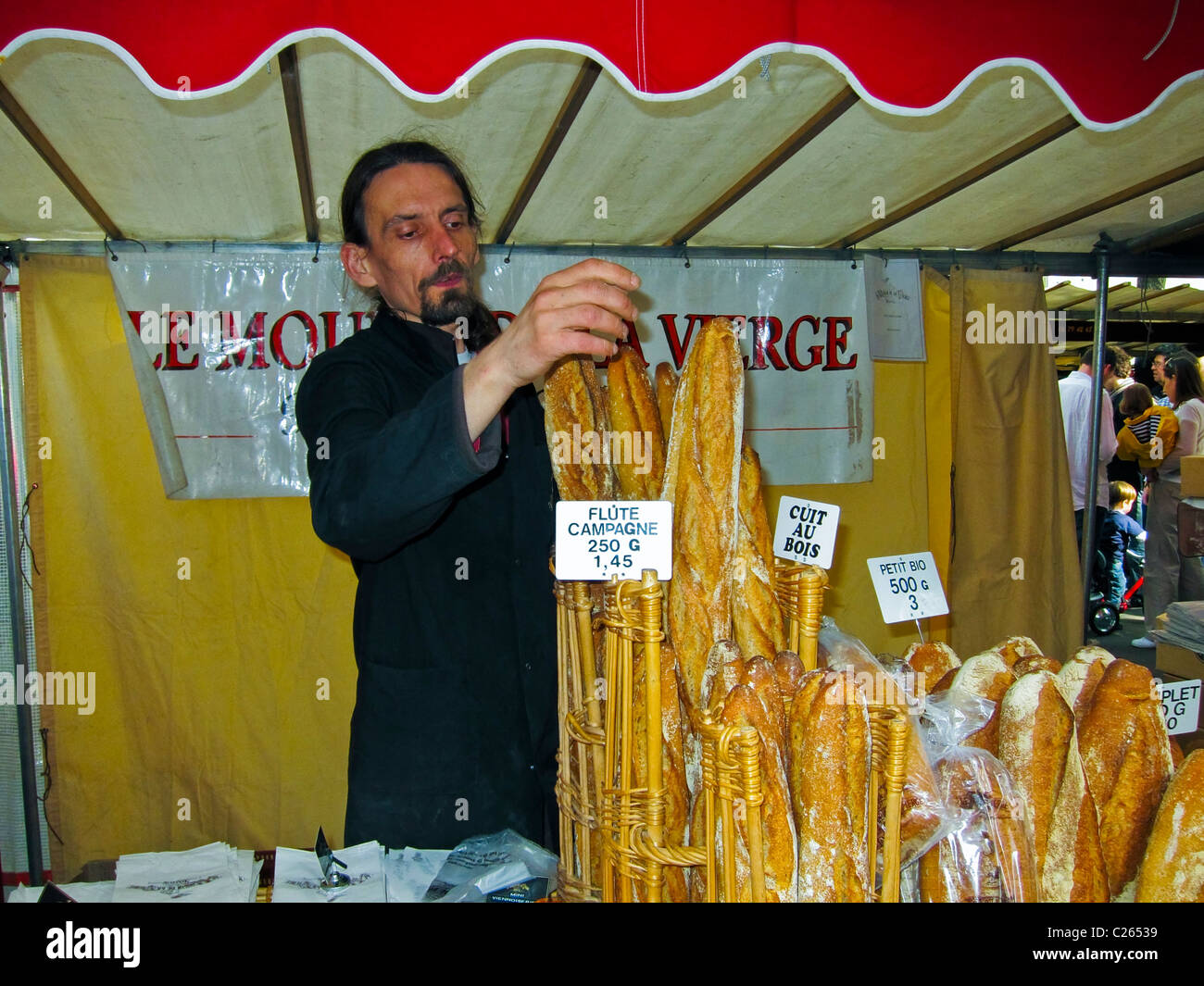 Market stall france prices bread hi-res stock photography and images ...