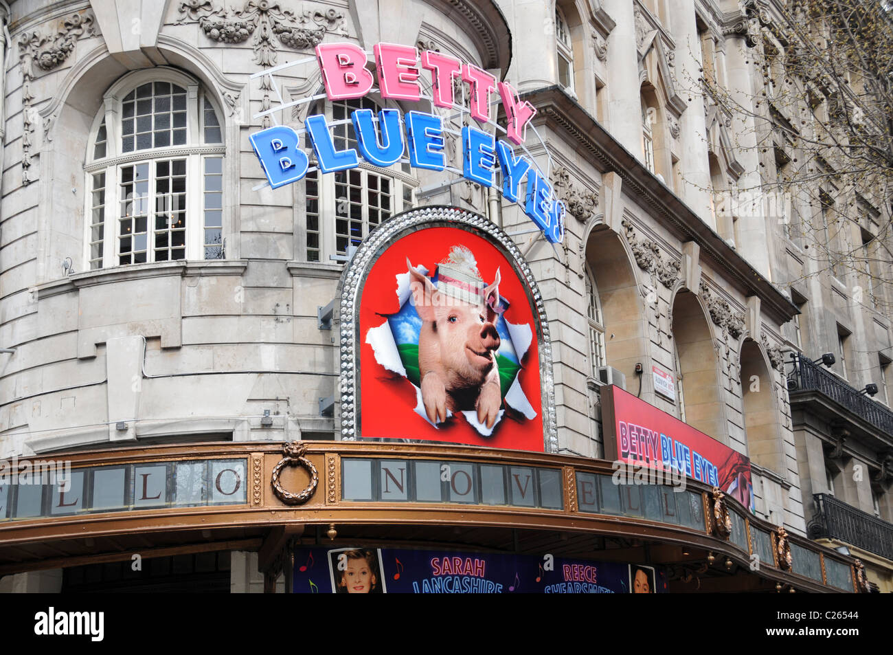 Betty Blue Eyes theatre sign Reece Shearsmith Stock Photo - Alamy