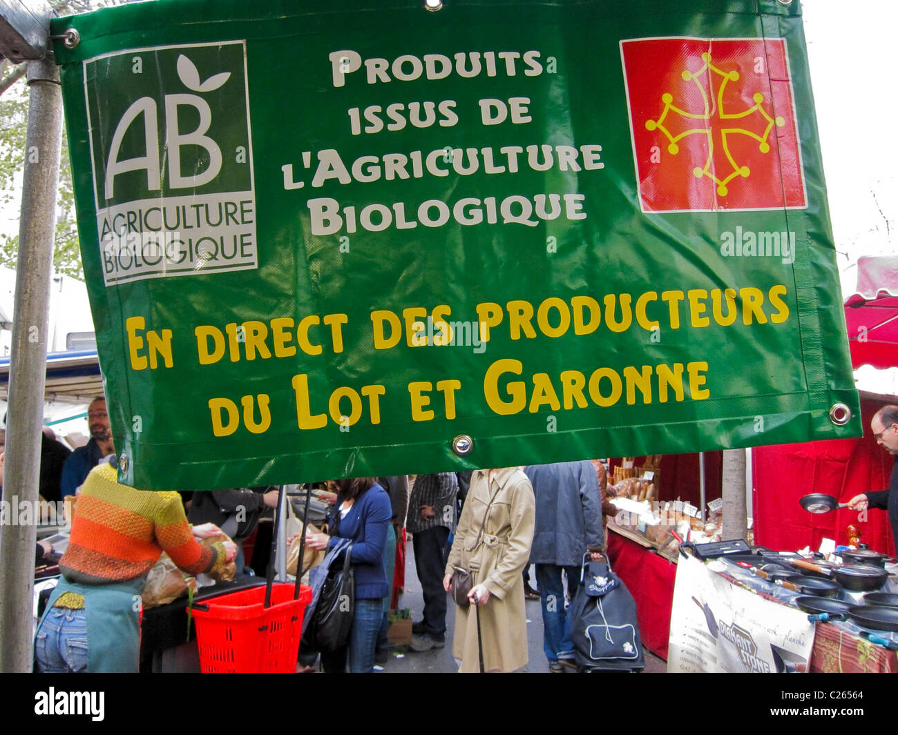 Paris, France, People Shopping in Organic Food, French Farmer's Market ...