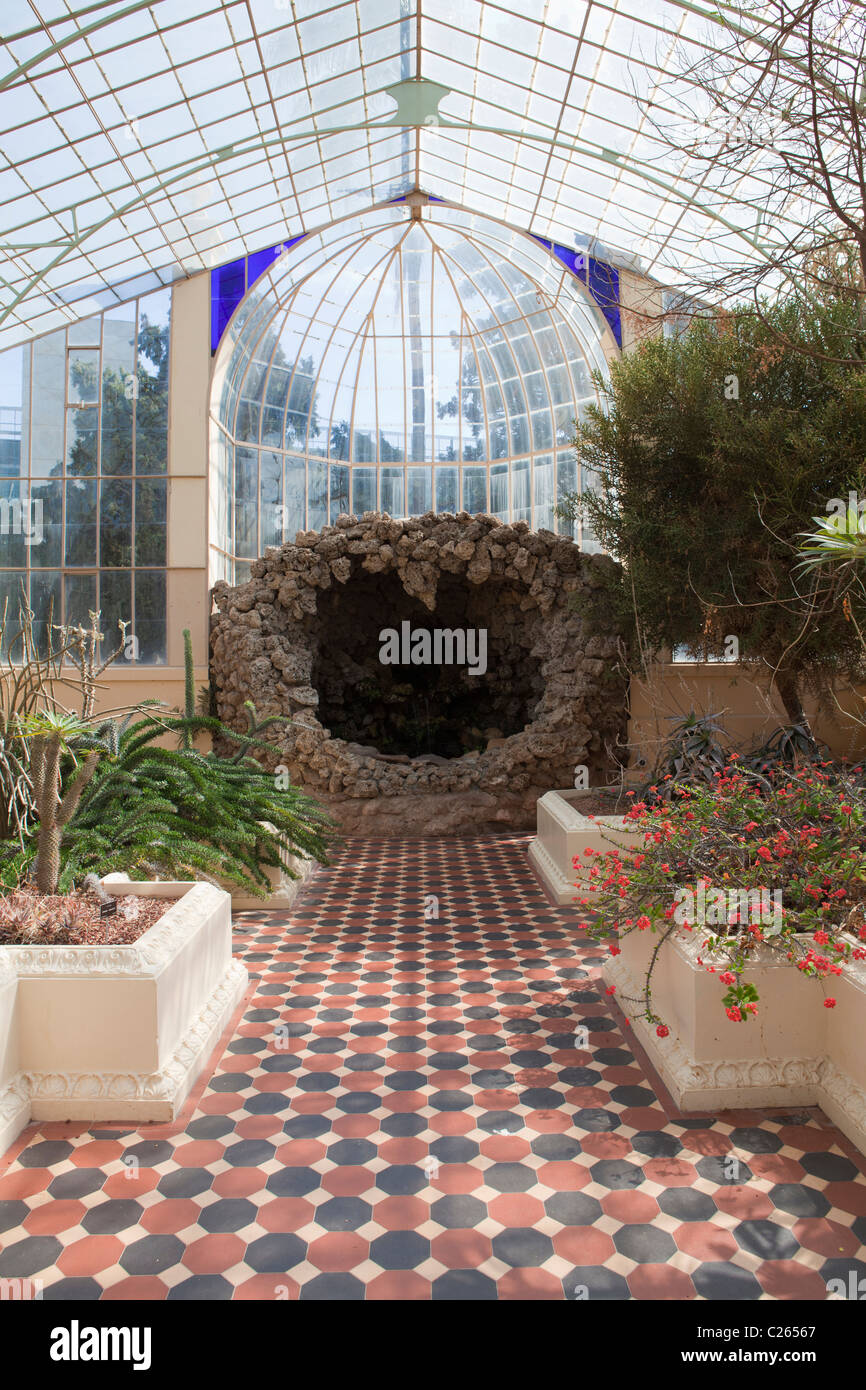 Interior of the restored Palm House, Adelaide Botanic Gardens, South ...