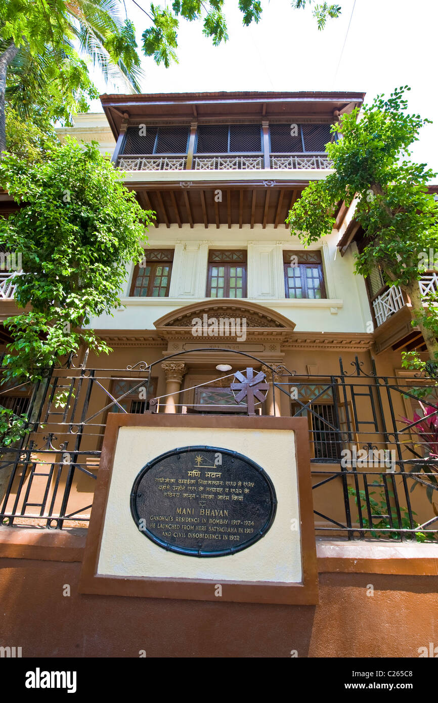 Mahatma Gandhi Museum, Mani Bhavan, Mumbai, India Stock Photo - Alamy