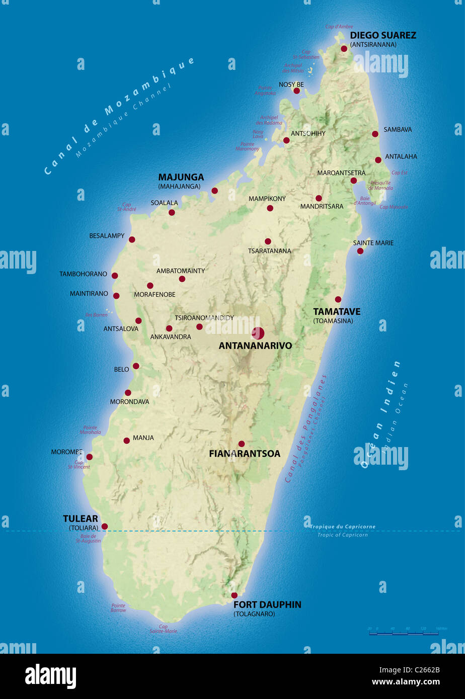 Madagascar map hi-res stock photography and images - Alamy