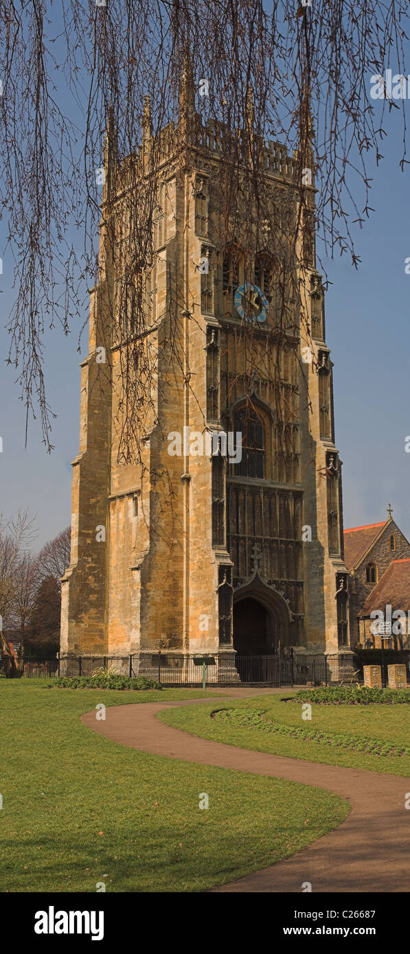 Bell Tower of Evesham Abbey Worcestershire England UK Stock Photo - Alamy