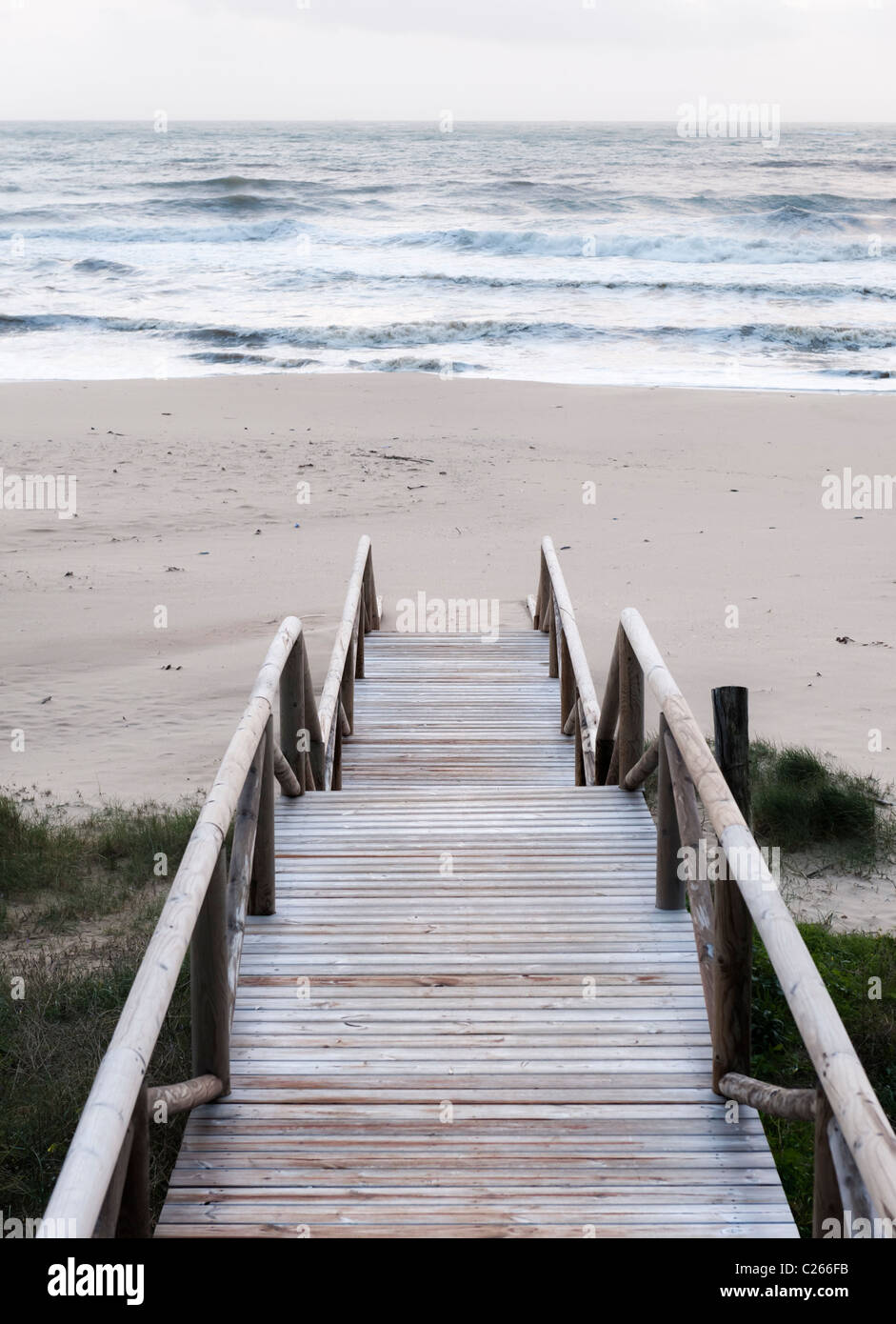 wooden path to the beach Stock Photo - Alamy