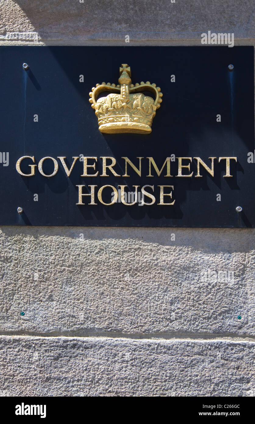 Government House entry sign, Sydney; New South Wales; Australia Stock ...