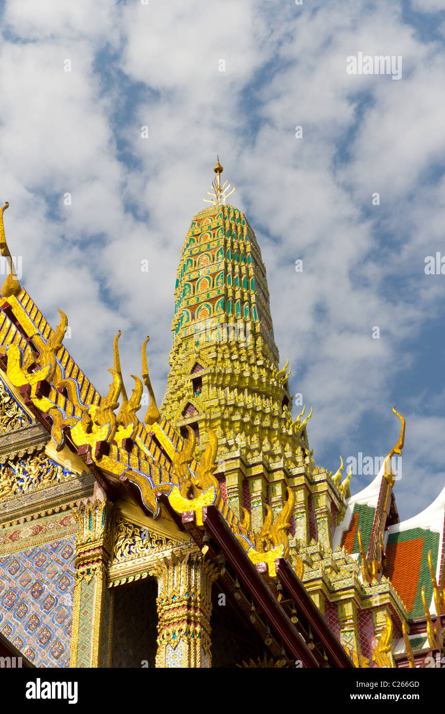 Wat Phra Kaew or Temple of the Emerald Buddha on the Grand Palace ...