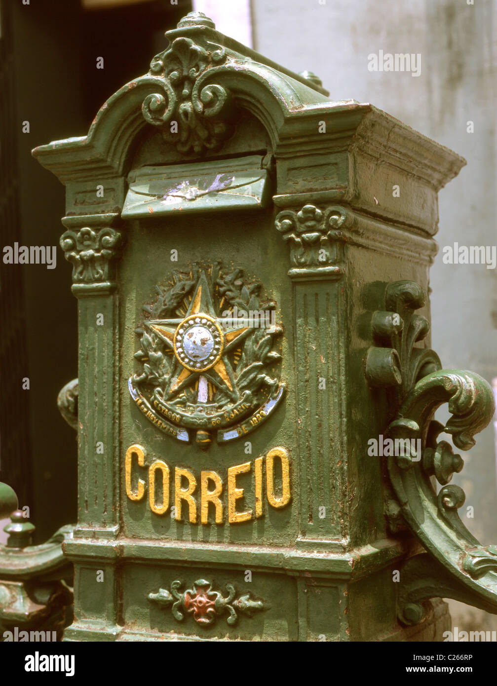 Brazil Bahia Salvador Pelourinho Old Post Box Stock Photo - Alamy