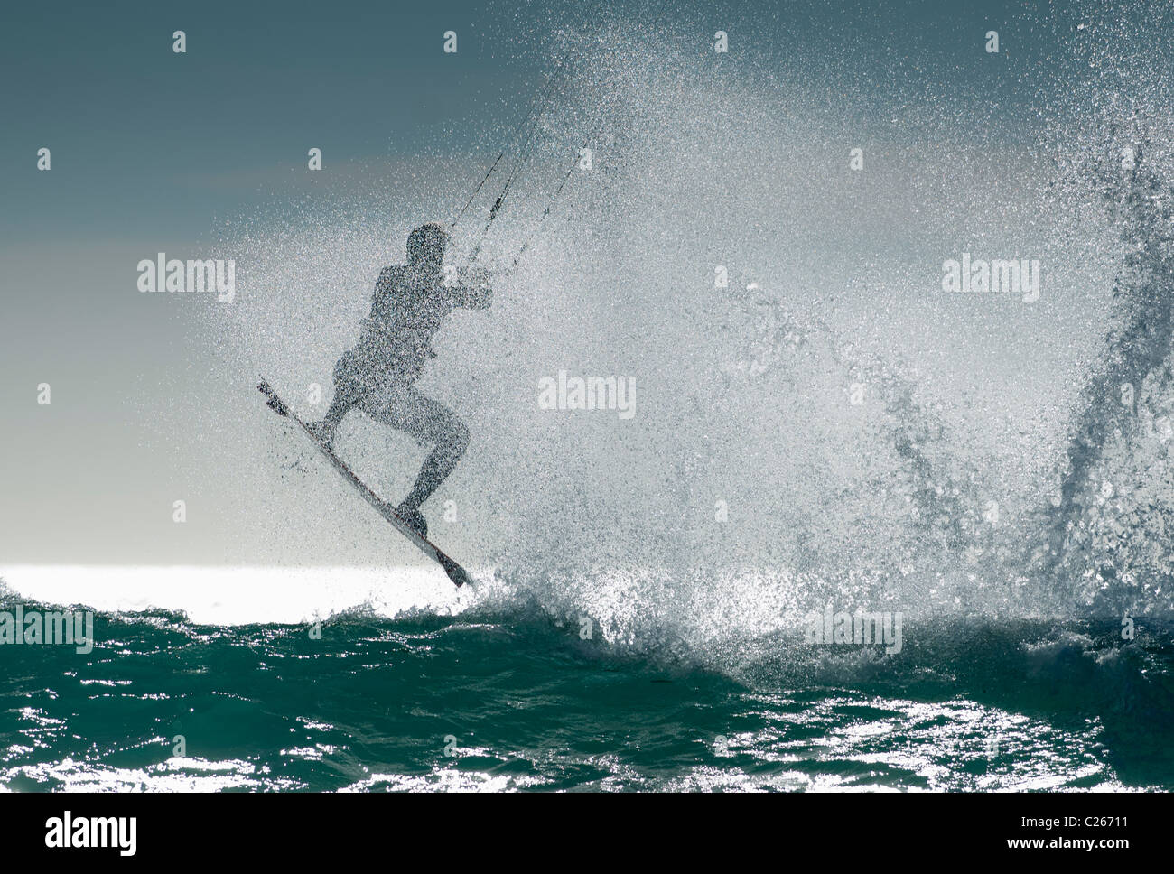 Kitesurfer jumping hi-res stock photography and images - Alamy