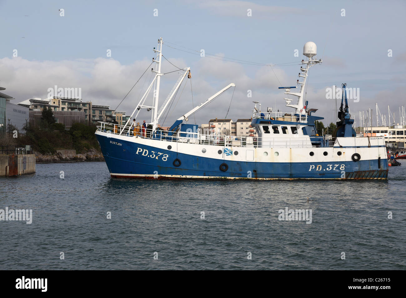 Plymouth harbour and trawlers hi-res stock photography and images - Alamy