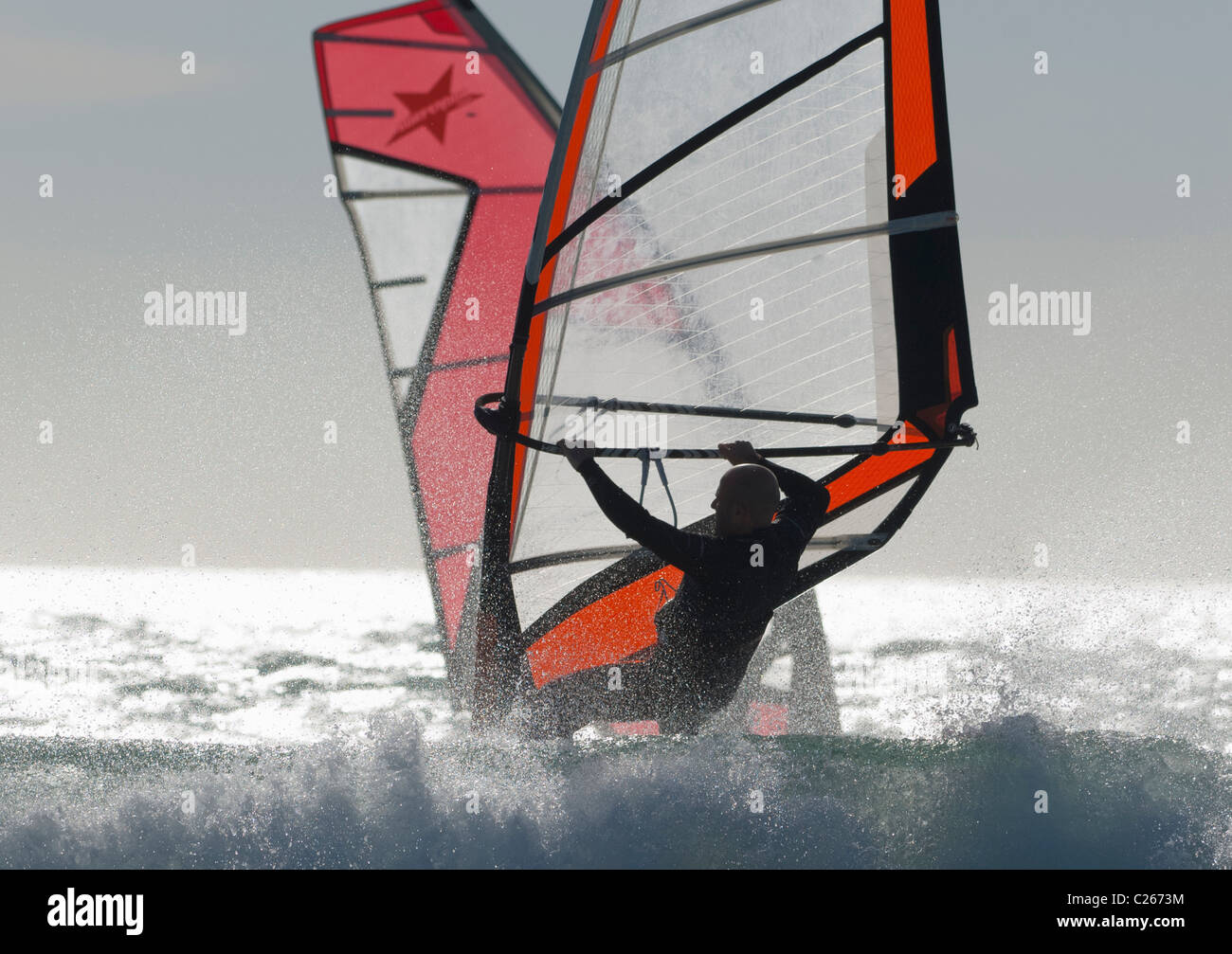 Windsurf sails hi-res stock photography and images - Alamy