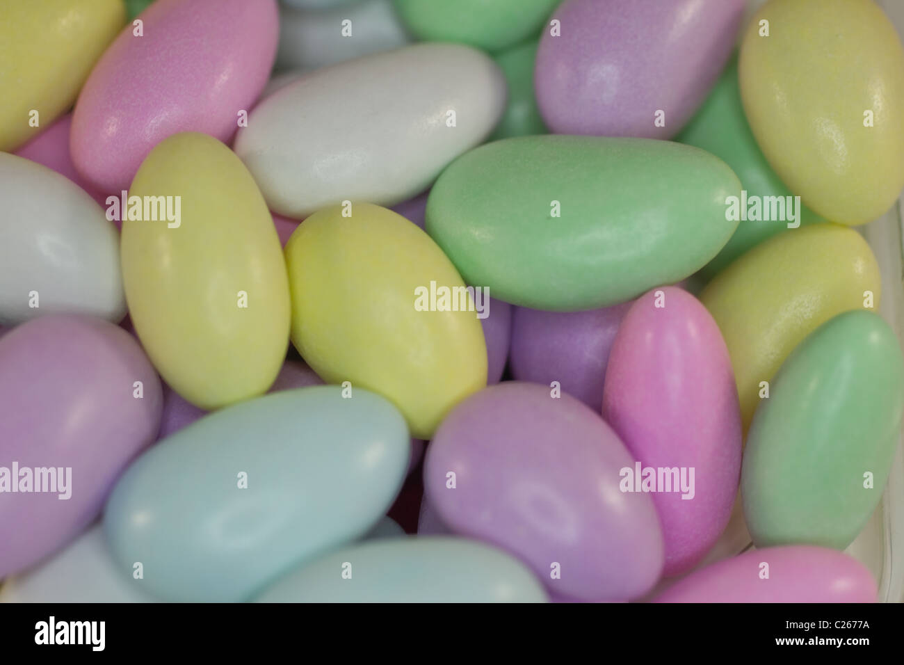 Easter Almond Candy Background Stock Photo - Alamy